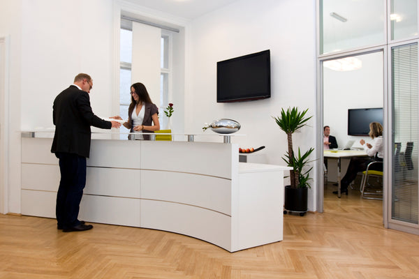 Designing a Modern, Inviting Office Reception Space | New Life Office