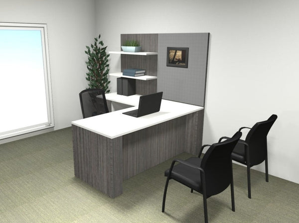 Executive L-Shaped Sit Stand Desk – New Life Office