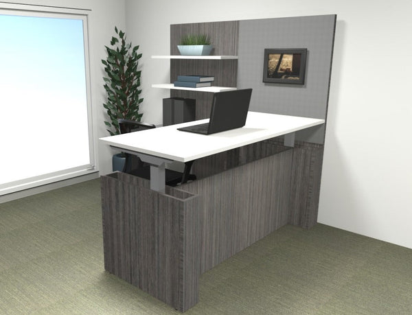 Executive L-Shaped Sit Stand Desk – New Life Office
