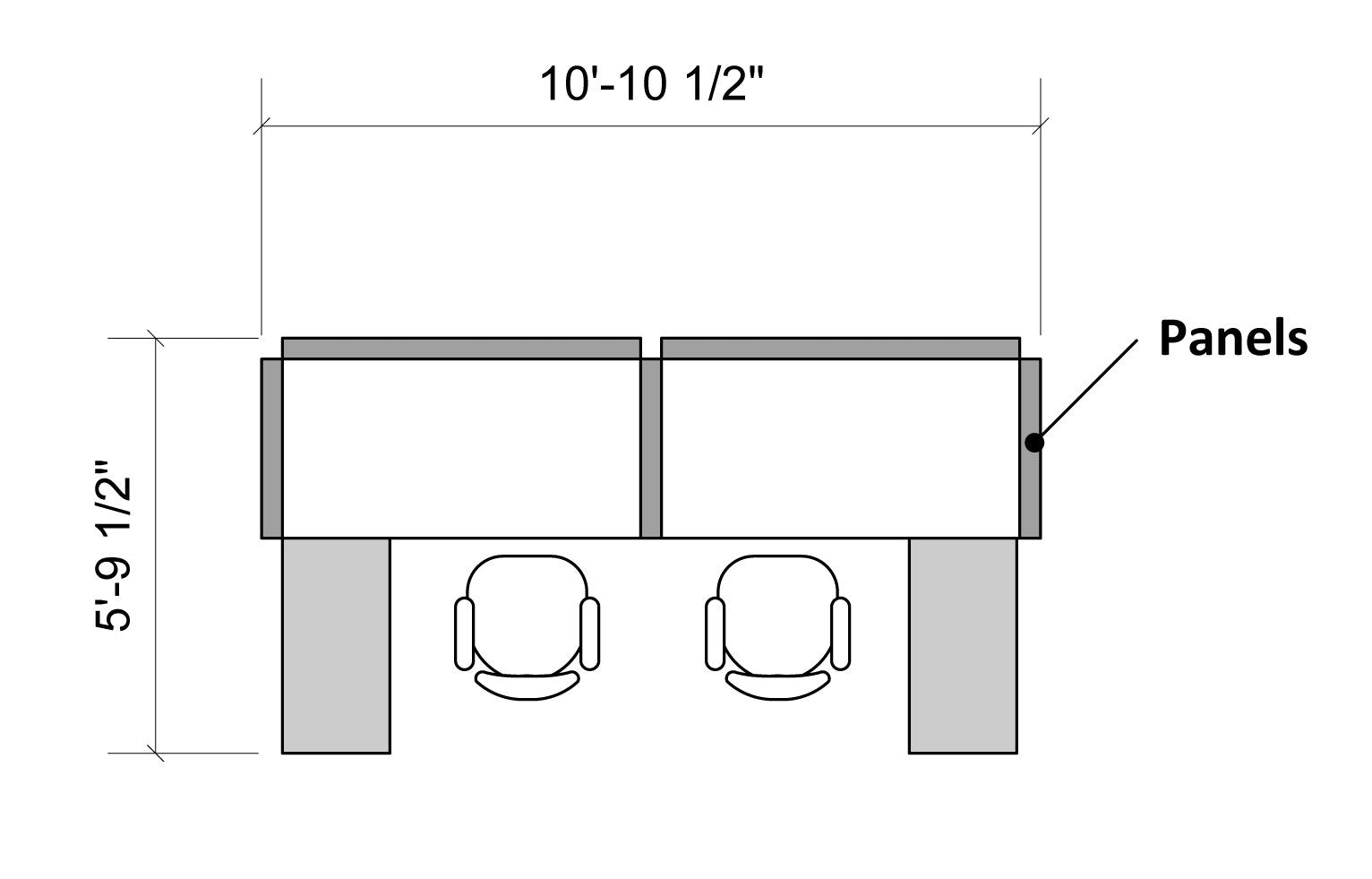 Side-by-Side Workstation with Storage – New Life Office